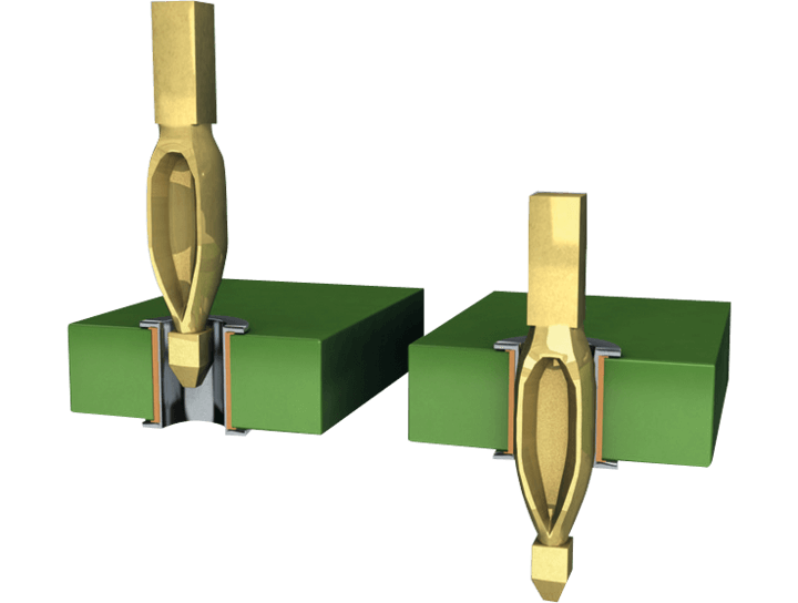 Rugged connectors for robust PCB connections